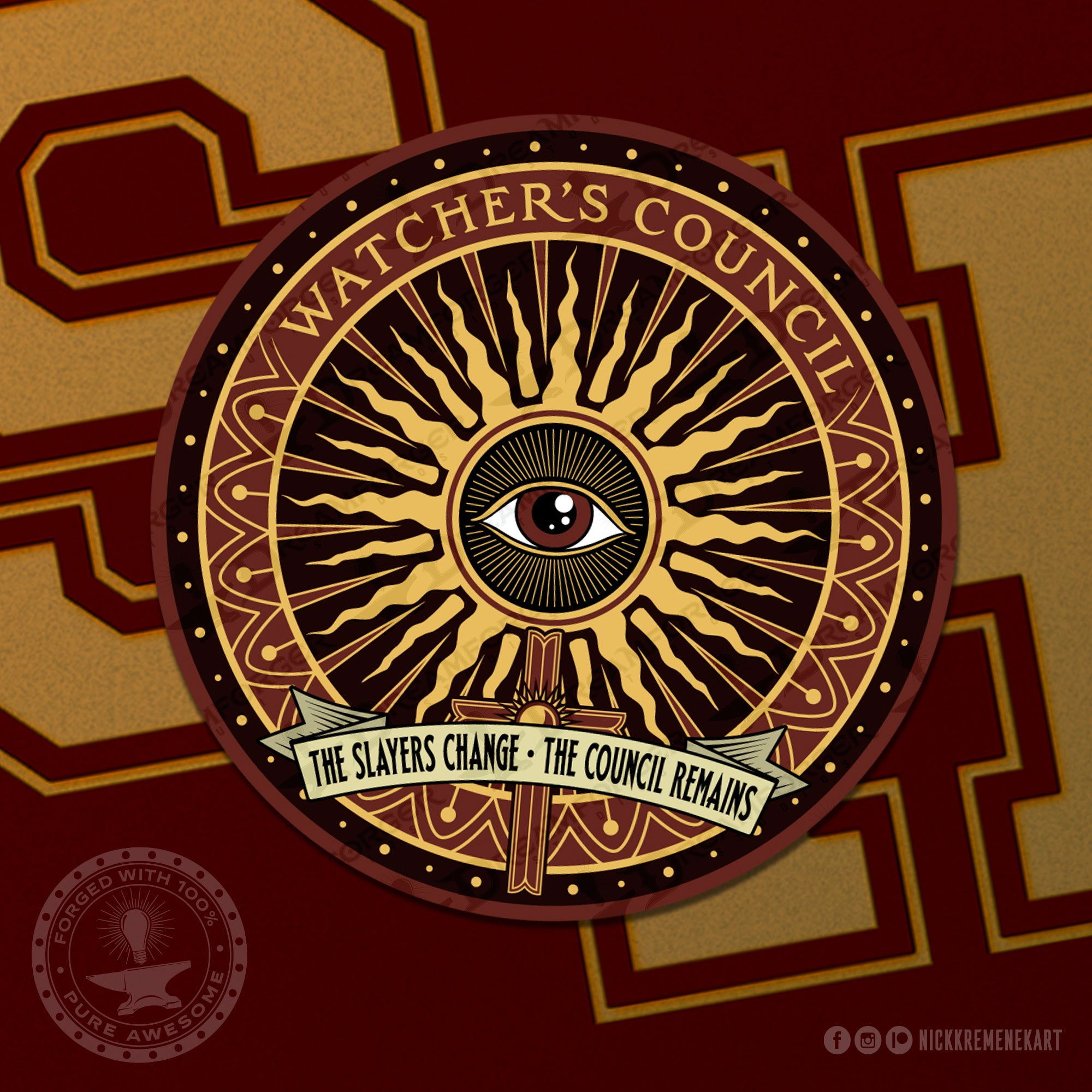 Buffyverse "Watcher's Council" Iron-On Patch – Dreamforger Studios