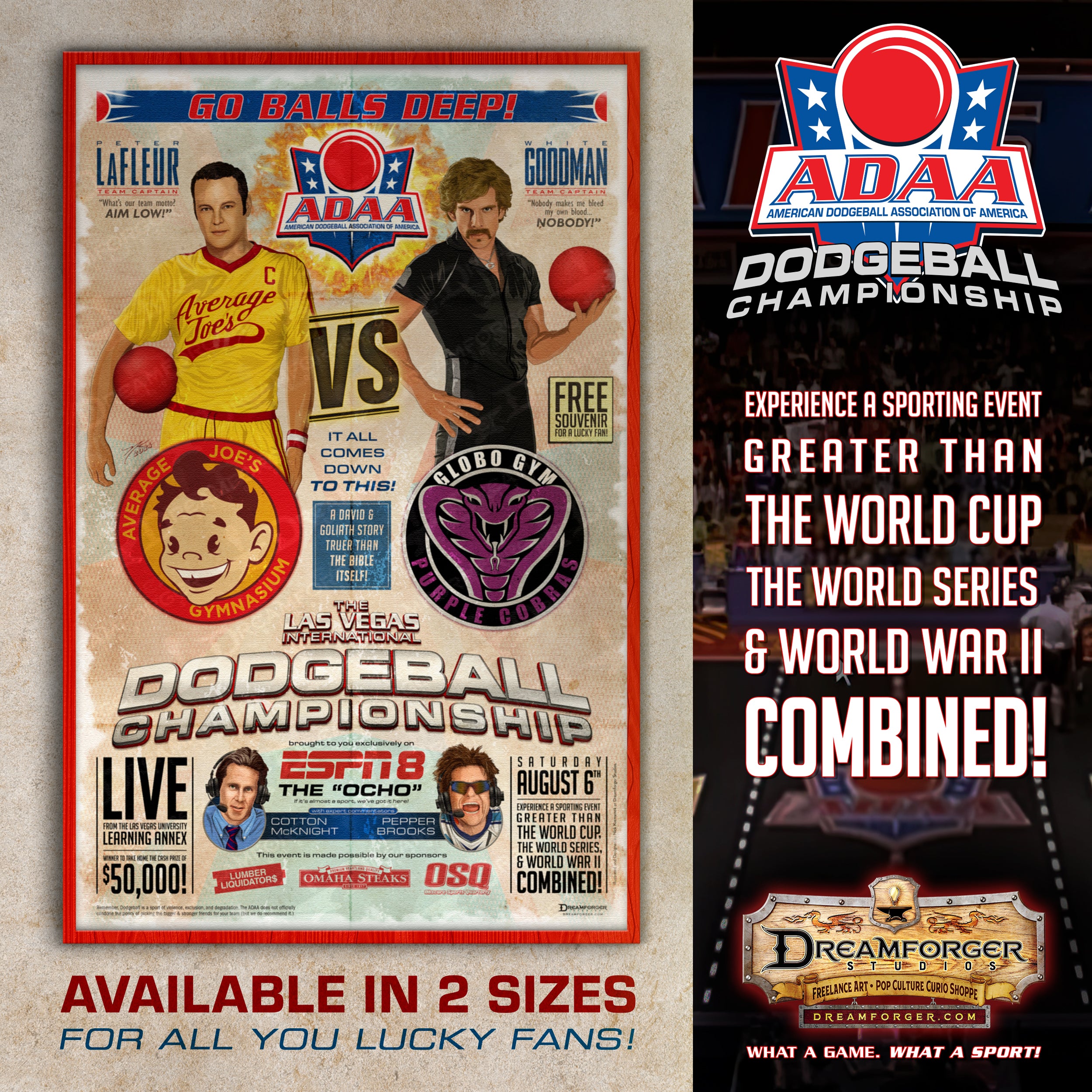 "ADAA Dodgeball Championship" 20th Anniversary Retro Ad – Dreamforger ...