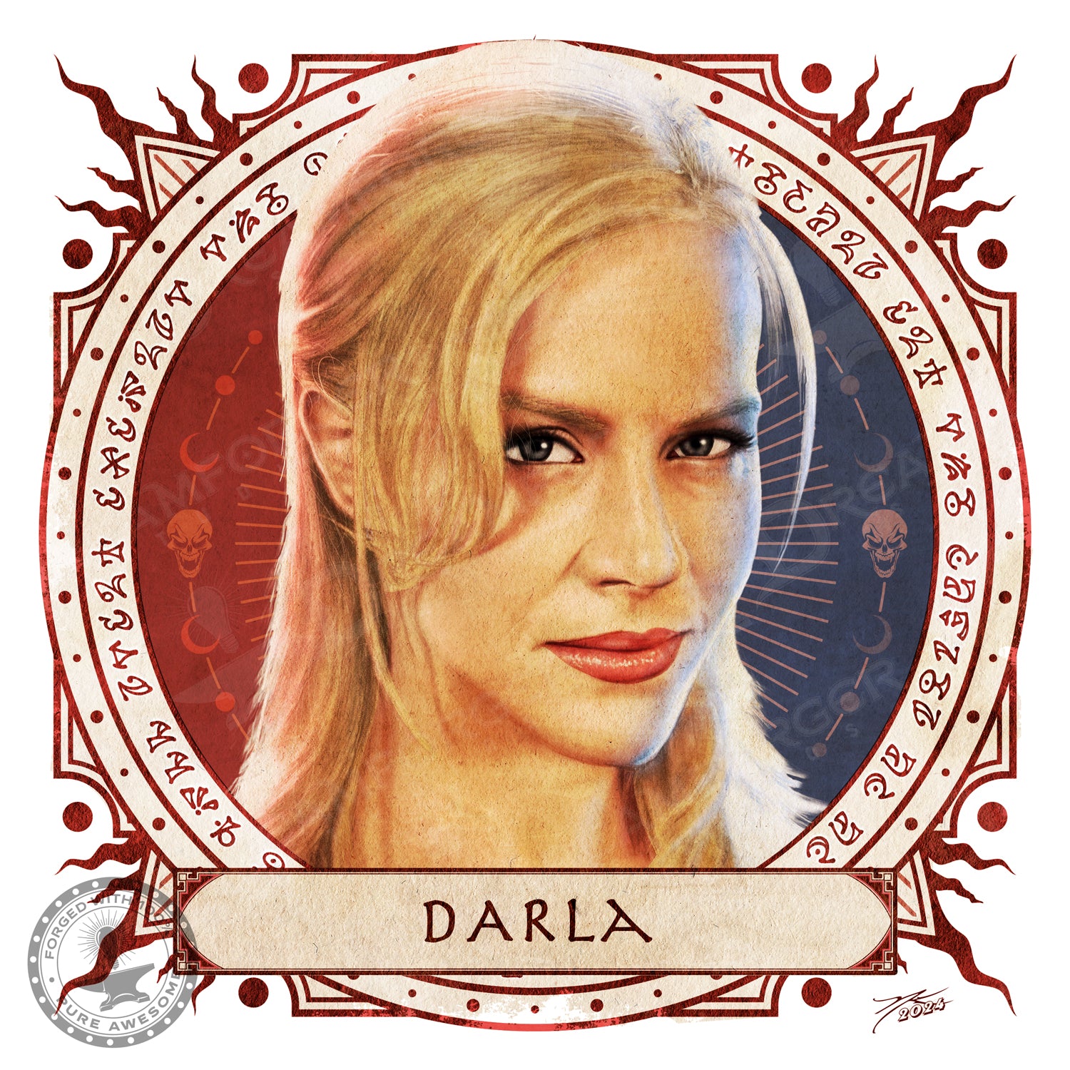 "Darla" Portrait Art Mini-Print • Run of 150 – Dreamforger Studios