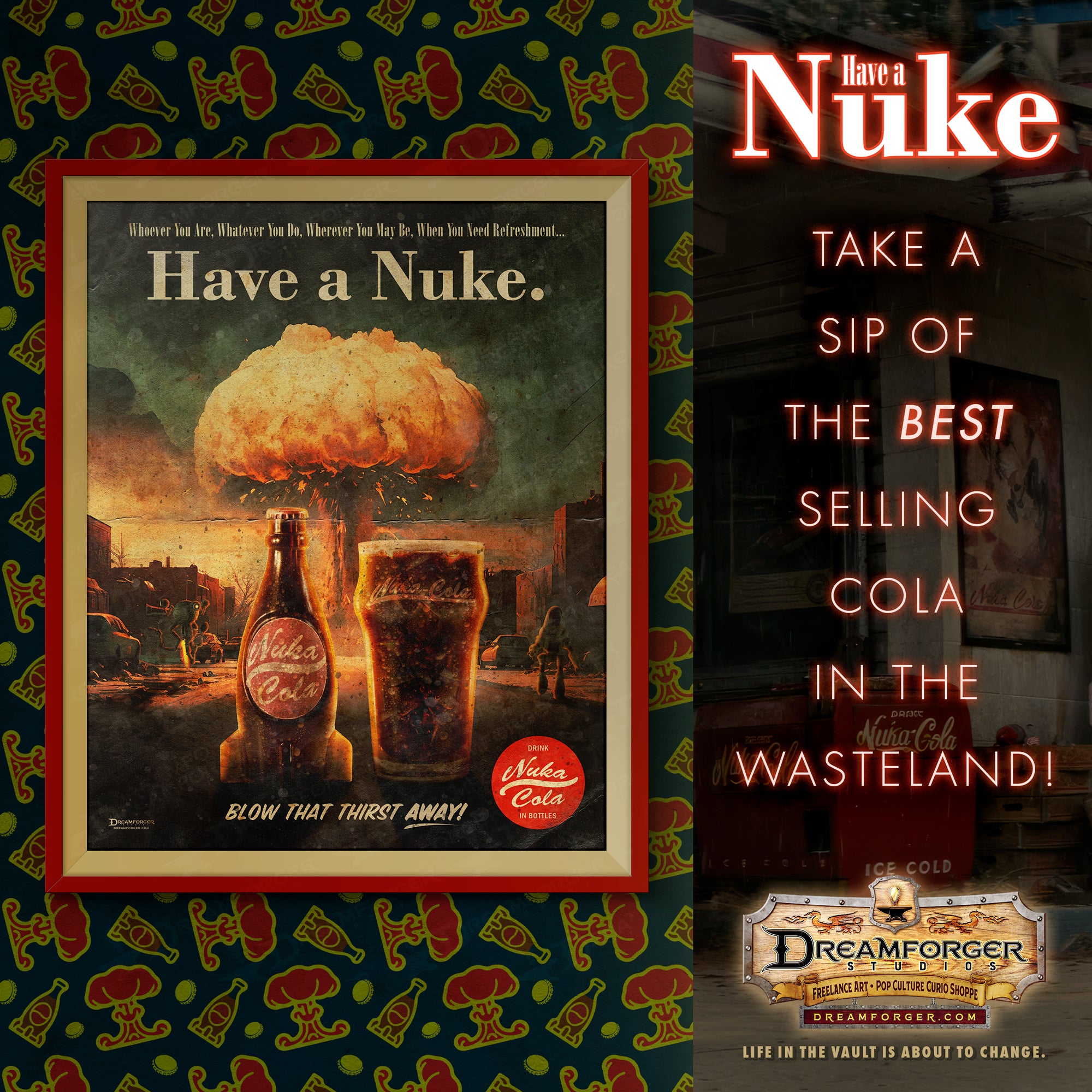 "Have A Nuke" Retro Fallout Ad Art Print – Dreamforger Studios