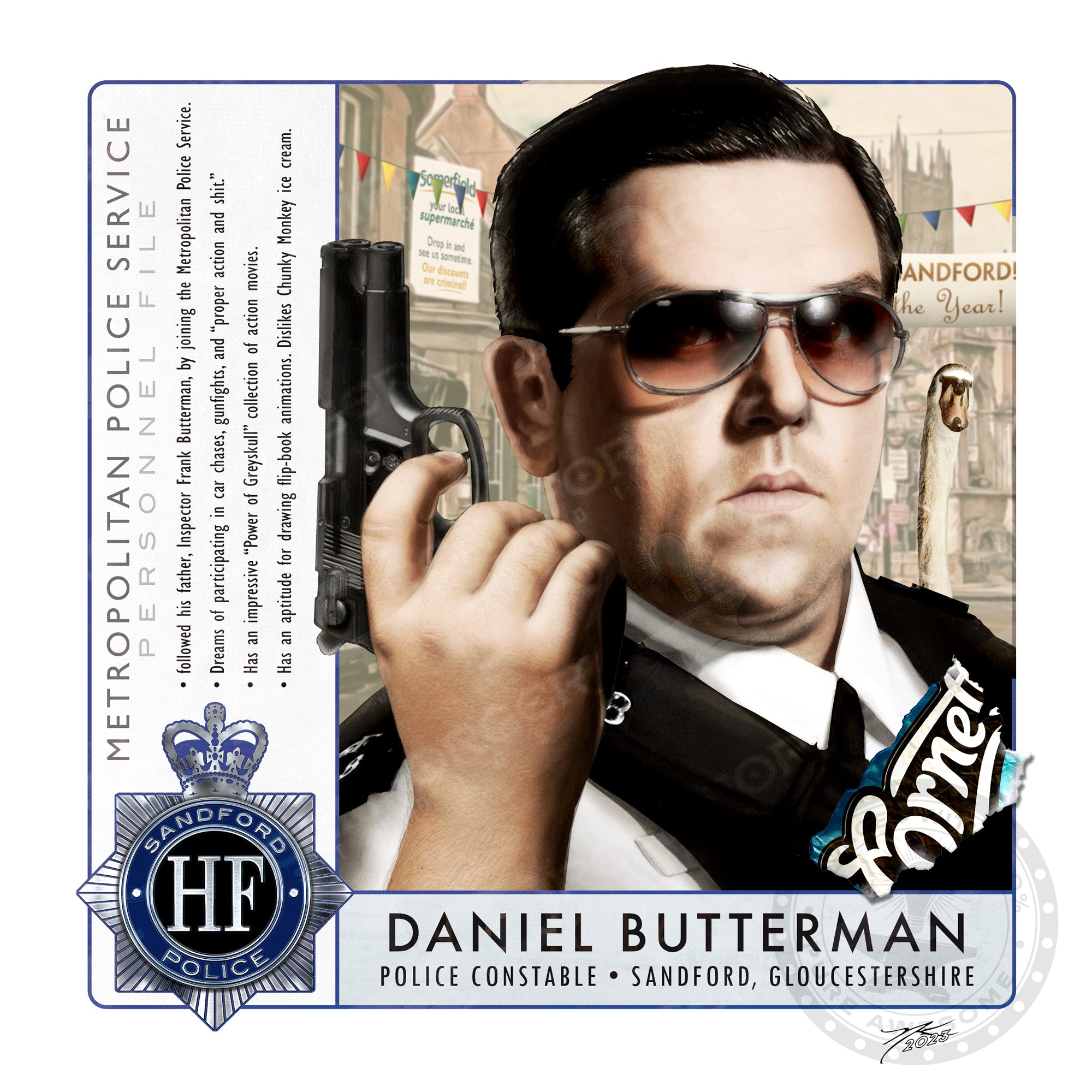 "PC Daniel Butterman" Portrait Art Mini-Print • Run of 150 ...