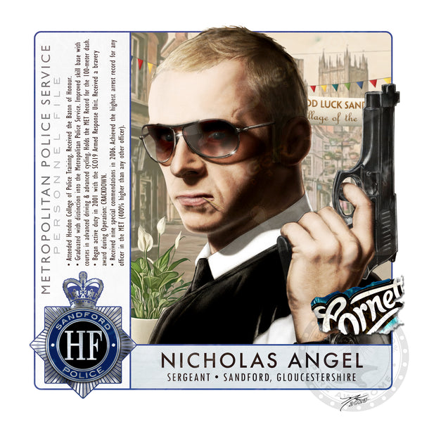 "Sergeant Nicholas Angel" Portrait Art Mini-Print • Run of 150 ...