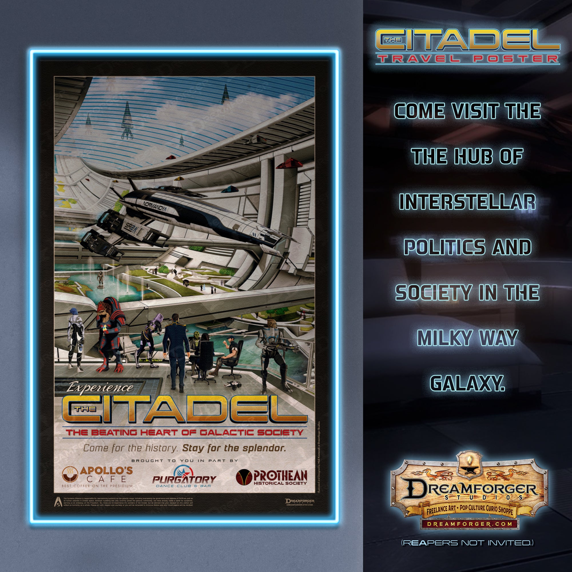 ME "Experience the Citadel" Travel Poster – Dreamforger Studios