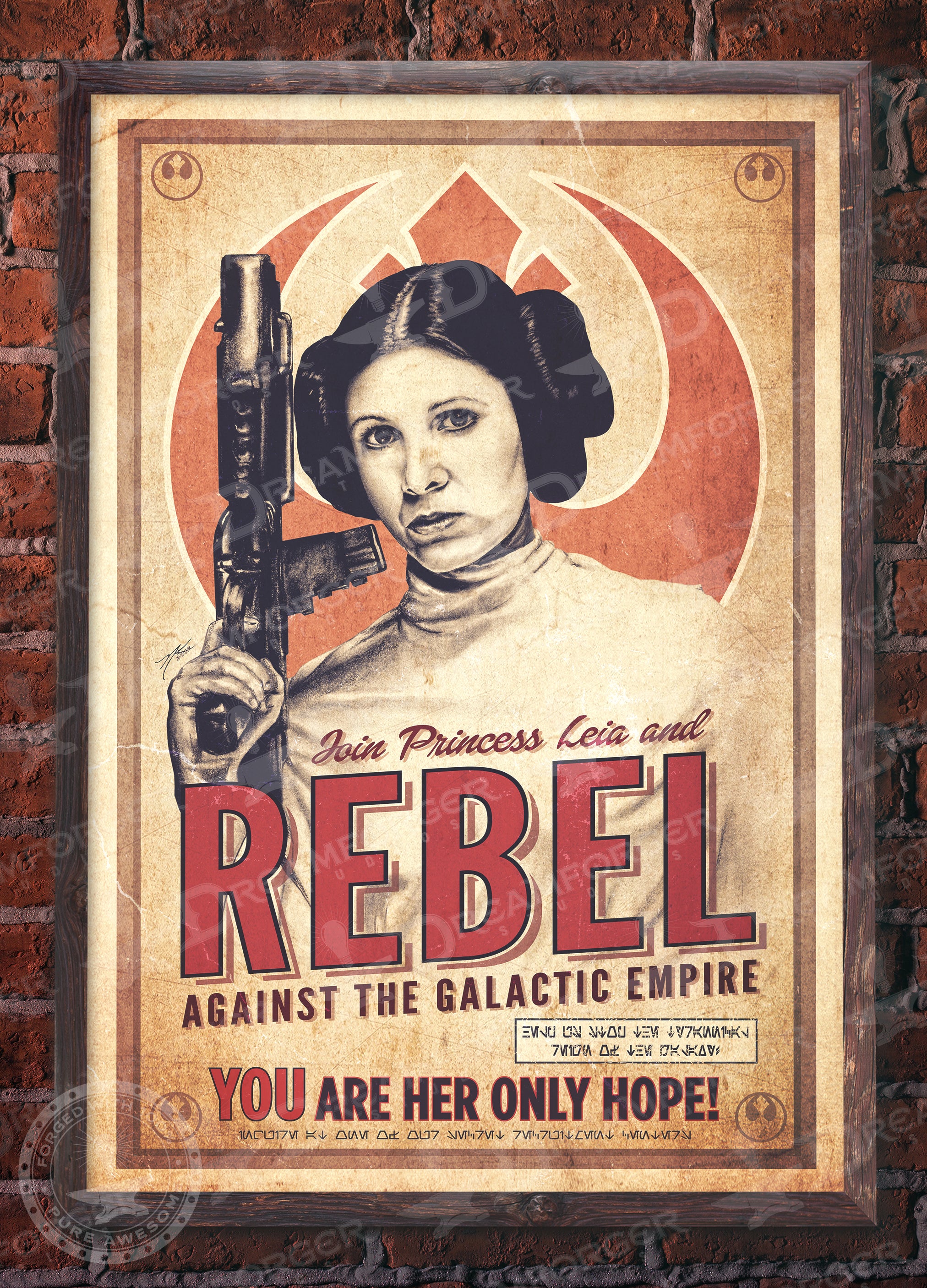 "Rebel Princess Leia" Recruitment Poster – Dreamforger Studios
