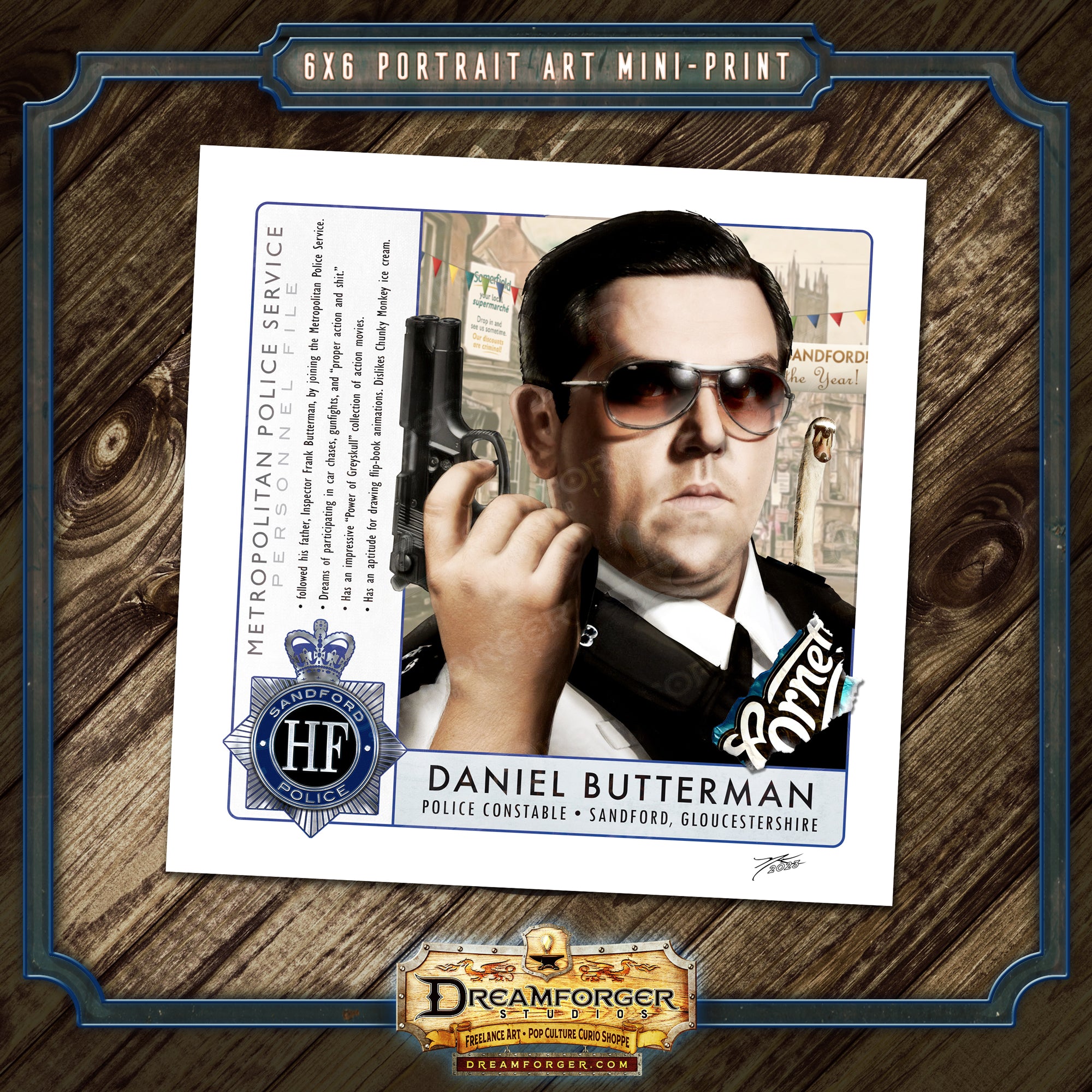 "PC Daniel Butterman" Portrait Art Mini-Print • Run of 150 ...