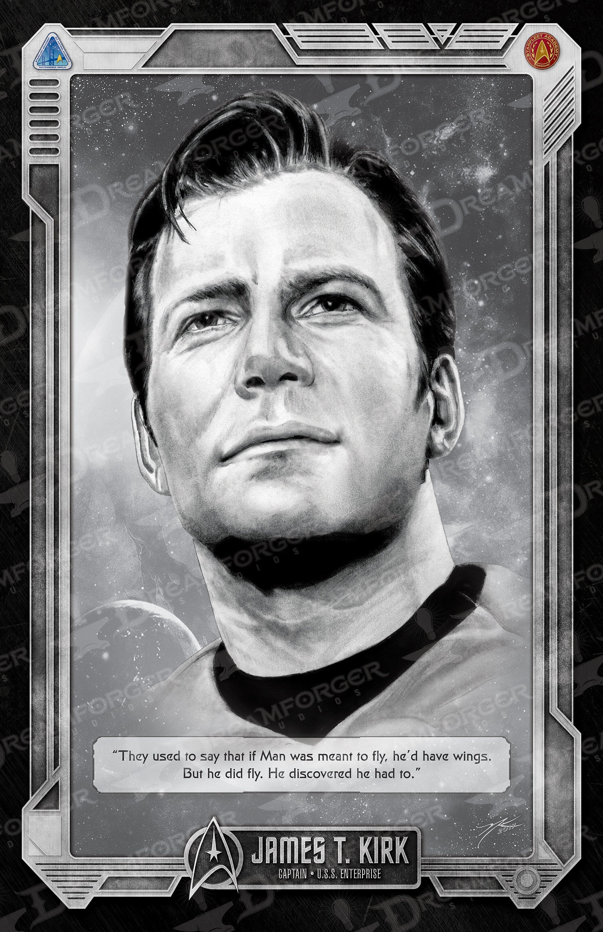 Limited Edition "James T. Kirk • Captain of the U.S.S. Enterprise" Por ...